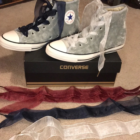Free People | Shoes | Furry Wolf Grey Converse Women Men 8 | Poshmark